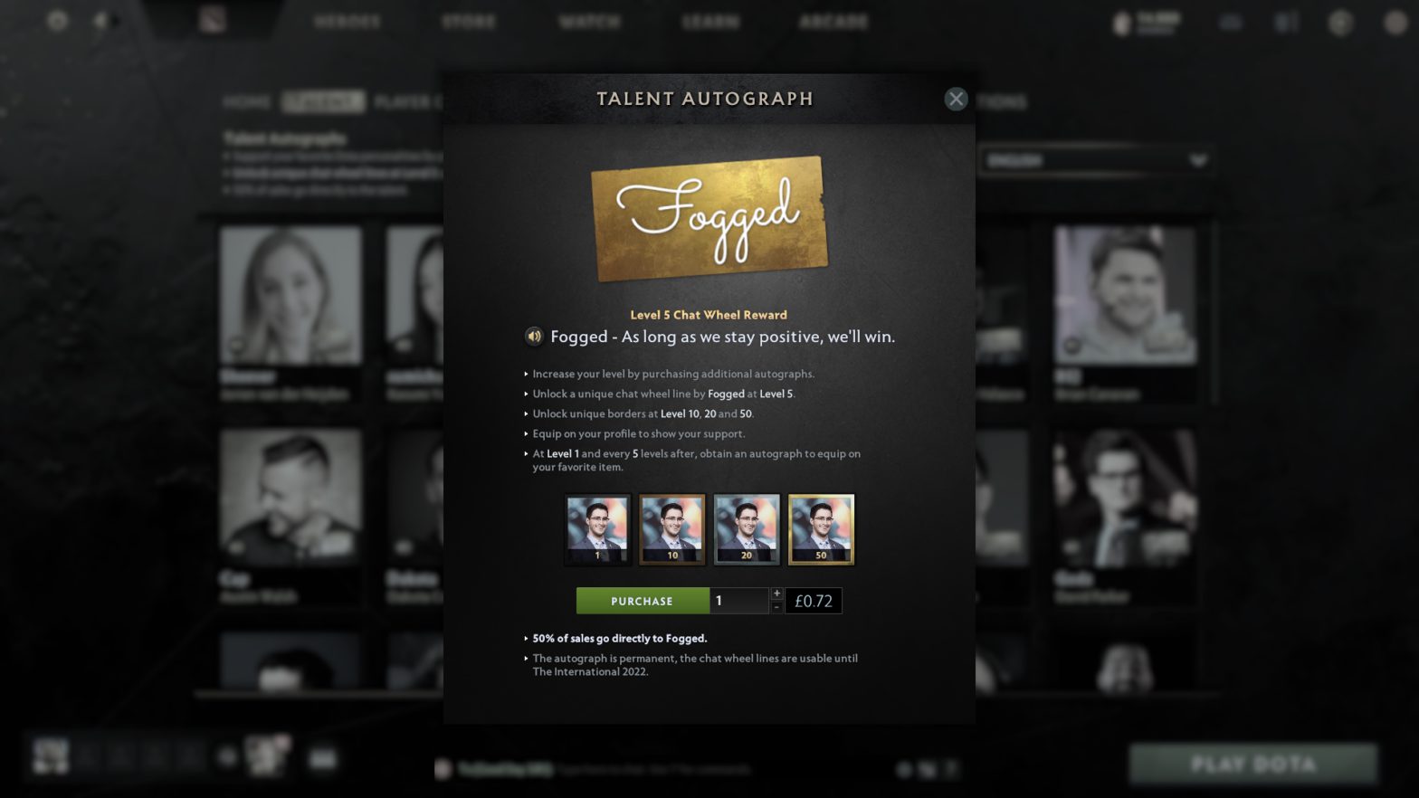 Dota 2 International Compendium Update adds Talent autographs and voice ...