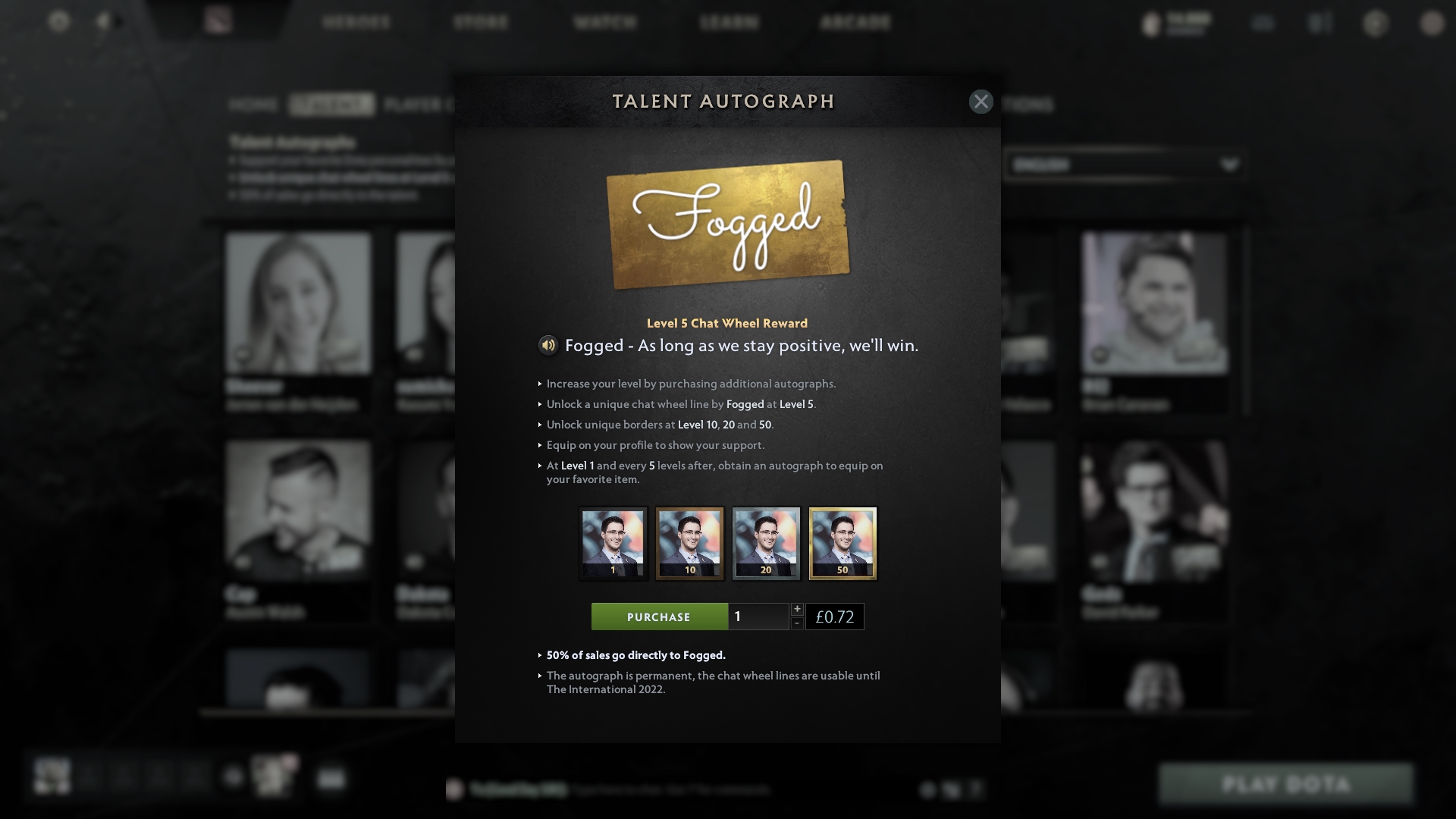 Dota 2 International Compendium Update adds Talent autographs and voice ...