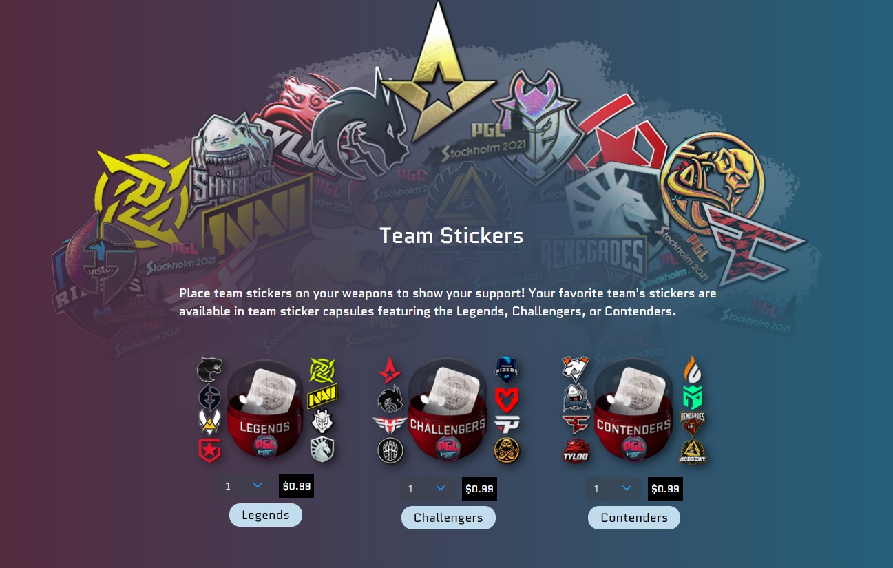 CSGO PGL Major Stockholm Stickers, Pickems arrive, debut of Team ...