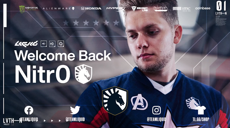NitrO makes his return to CS: GO; Back with Team Liquid – Esports ...