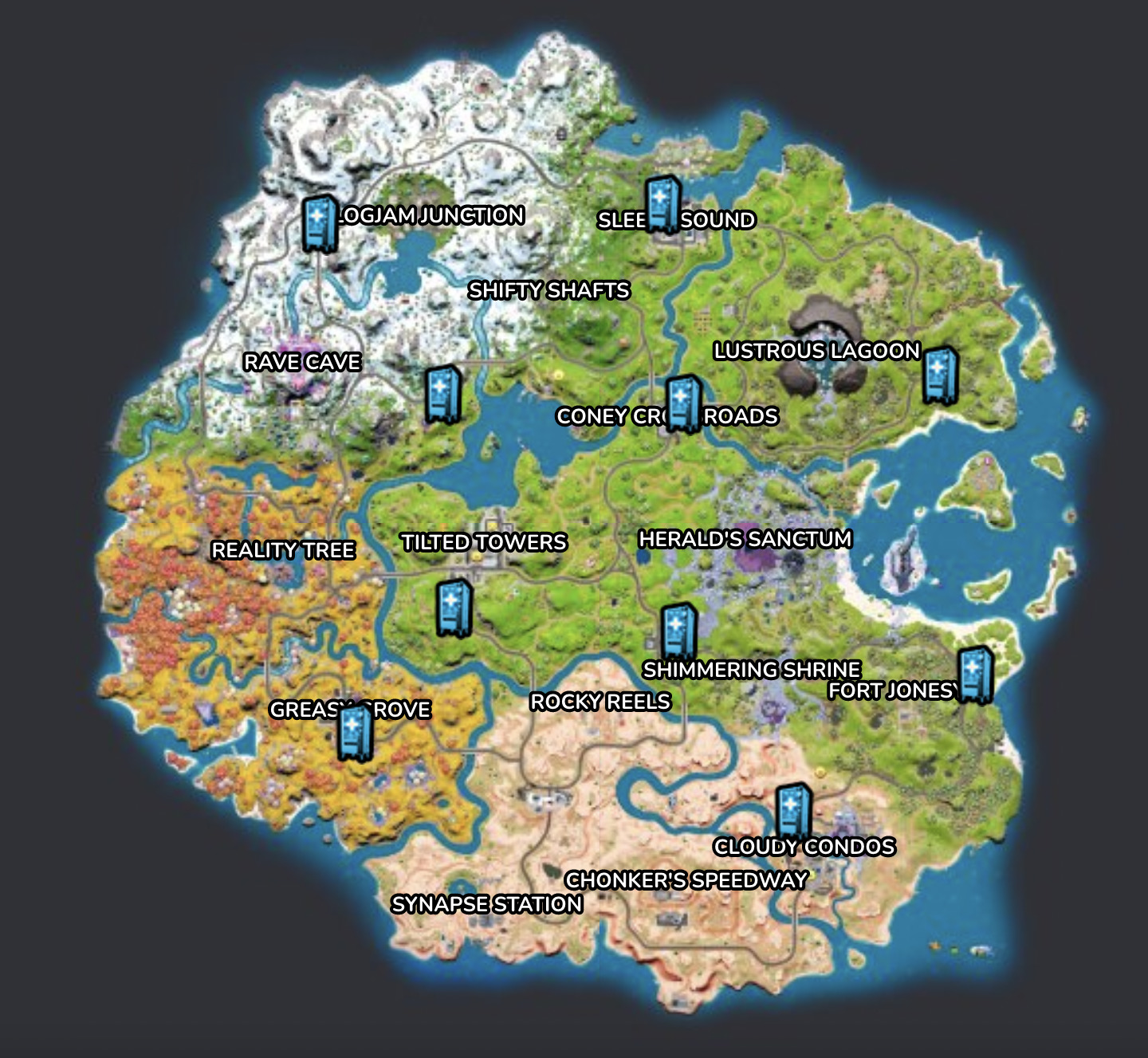 All Mending Machine locations in Fortnite Chapter 3, Season 4 – Esports ...