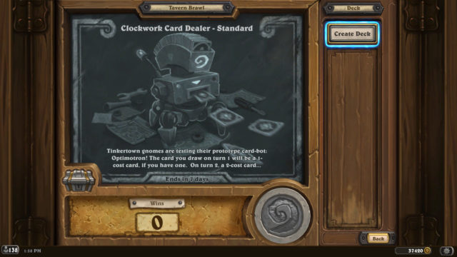 “Clockwork Card Dealer”, Hearthstone Tavern Brawl decks – Esports ...