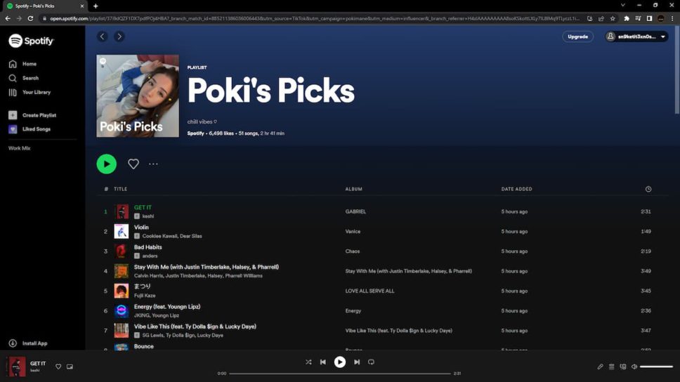 Pokimane teams up with Spotify to create Poki’s Picks, a playlist of ...