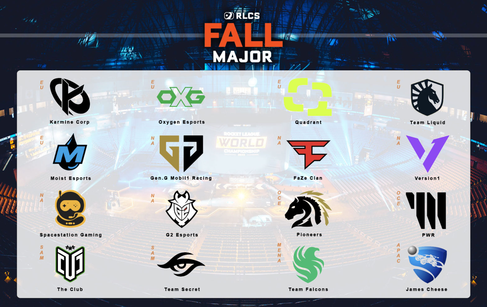 RLCS Fall Major teams announced: 16 of the best Rocket League teams at ...