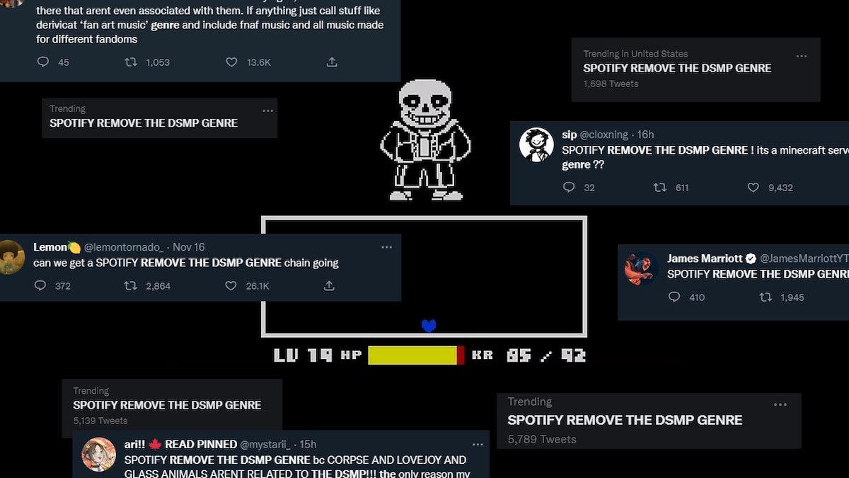 Undertale music fans are begging Spotify to remove the DSMP genre ...